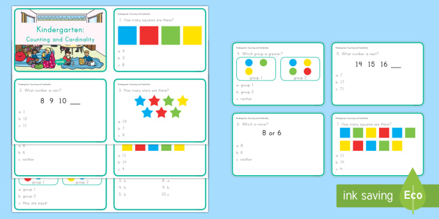 Kindergarten Counting and Cardinality Digital Assessment Practice Activity