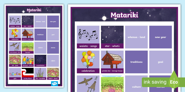 Matariki Vocabulary Poster (teacher made)
