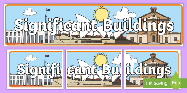 Significant Buildings Display Banner (teacher made)