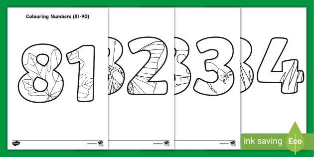 FREE! - Colouring Numbers (81-90) (teacher made)