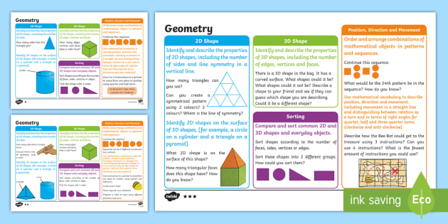 Year 2 Geometry Differentiated Maths Mats (teacher made)