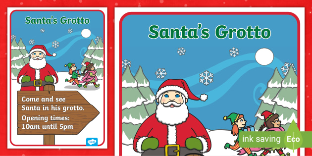Santa's Grotto Display Poster