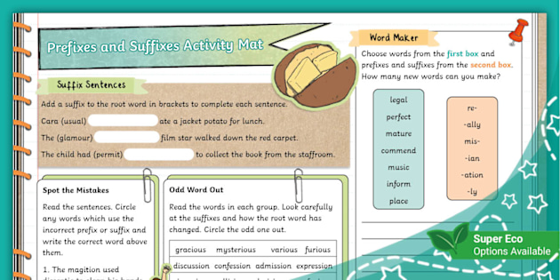 Year 4 Prefixes and Suffixes Parent Guide and Activity Ideas - Twinkl ...