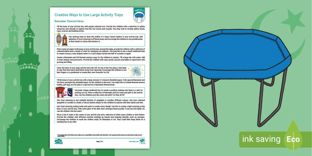EYFS Ages 0-2 Large Activity Trays: Ramadan and Eid