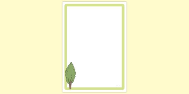 Poplar Tree Page Border | Twinkl Page Borders