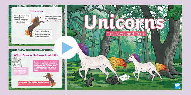 Unicorn Facts and Quiz PowerPoint (teacher made)