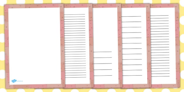 Brick Portrait Page Borders (teacher made)