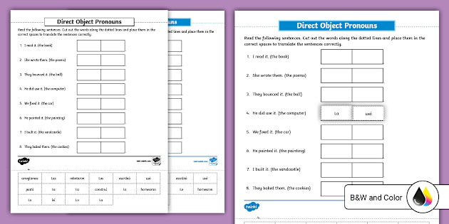 Indirect Object Pronouns Worksheet Youtube