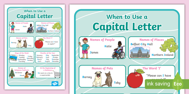 When to Use a Capital Letter Poster - Northern Ireland