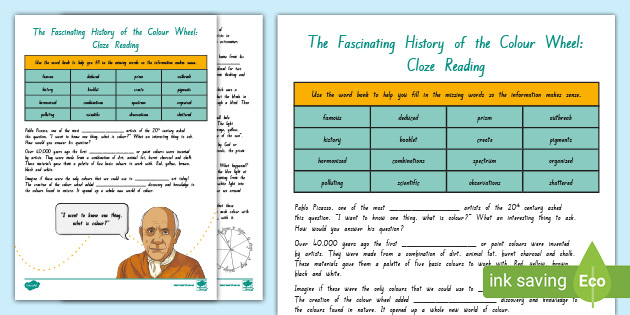 The Fascinating History of the Colour Wheel - Cloze Reading