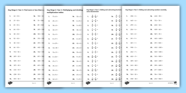 Arithmetic Practice Questions | twinkl.co.uk