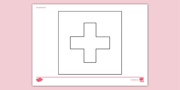Switzerland A4 Colouring Flag (teacher made)