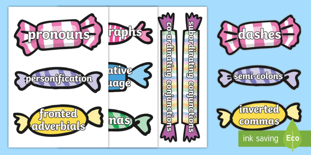 Writing Words on Pick and Mix Sweets (teacher made)