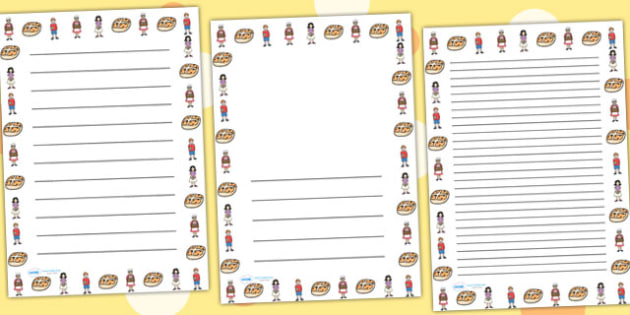 Hot Cross Buns Page Borders (teacher made)