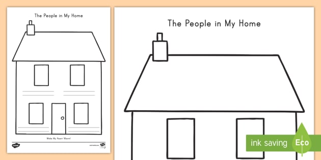 The People in My Home Worksheet / Activity Sheet - family, worksheet