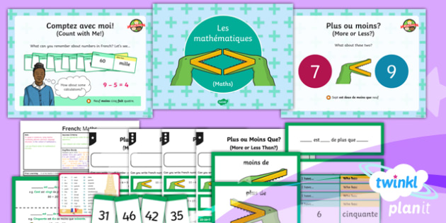 French games for kids - Maths Lesson Pack (teacher made)