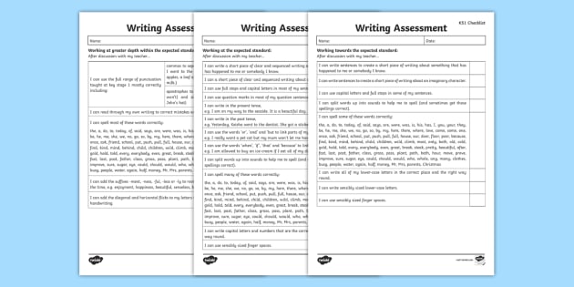 Child-Friendly End of KS1 Expectations Writing Checklists