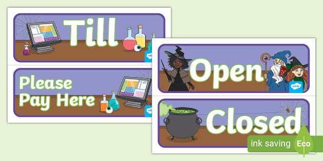 Potion Shop Signs (teacher made)