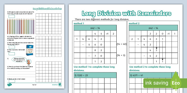 Long Division Methods | twinkl.co.uk