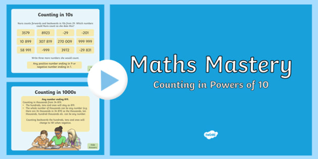 Year 5 Number and Place Value Counting in Powers of Ten Maths Mastery