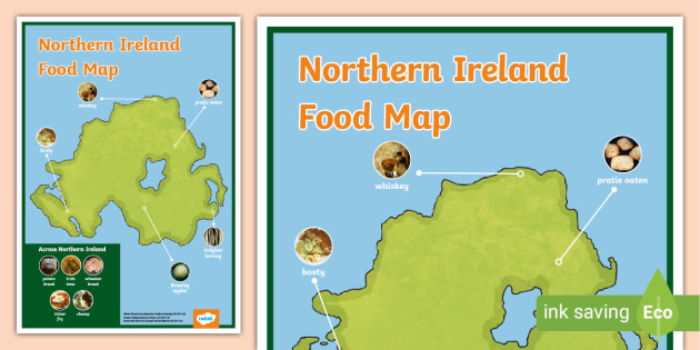 * NEW * Northern Ireland Food Map Display Poster