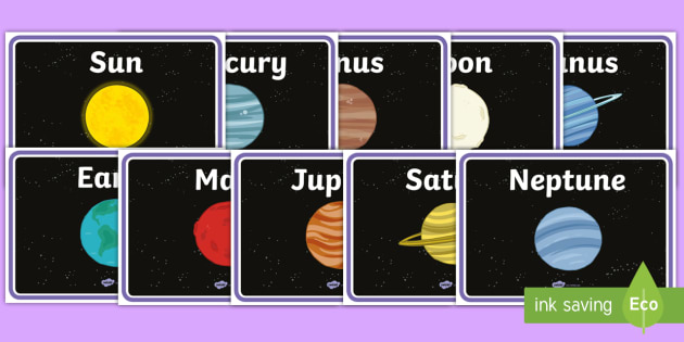 👉 Our Solar System (Planets) Group Signs - Editable