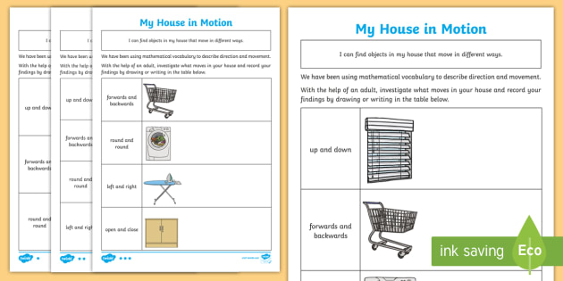Year 1 Direction and Movement Home Learning Challenges