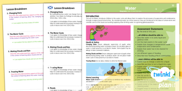 FREE! - Geography: Water LKS2 Planning Overview CfE