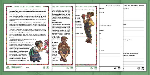 Percy Poll's Peculiar Plants Story Y5 Reading Comprehension