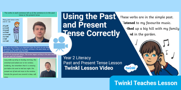 FREE! - Year 2 (Ages 6-7) Literacy: Past and Present Tense Video Lesson