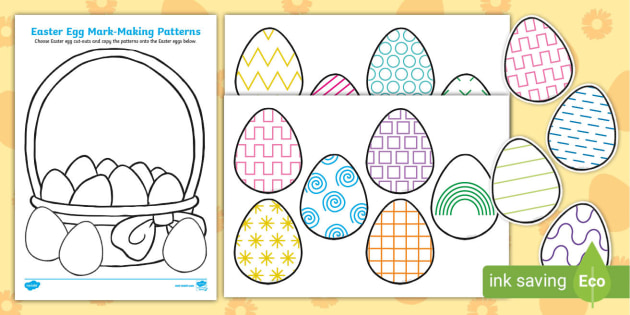 Easter Egg Mark-Making Patterns Activity (teacher made)