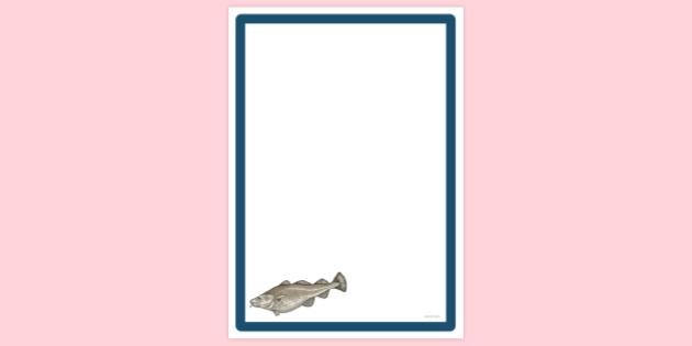 Cod Fish Page Border | Page Borders | Twinkl