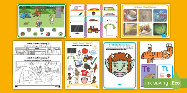 All About Initial Sounds - Letter t Resource Pack