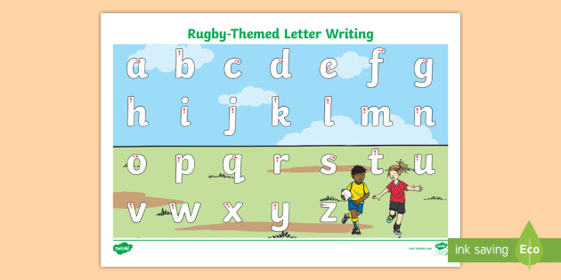 Rugby Themed Letter Writing Worksheet (teacher made)