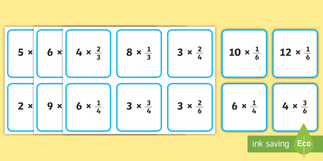 Multiplying Fractions Matching Game (teacher made)