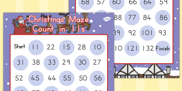 Christmas Maze Counting in 11s