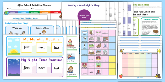 Parents' Home Organisation and Routines Resource Pack