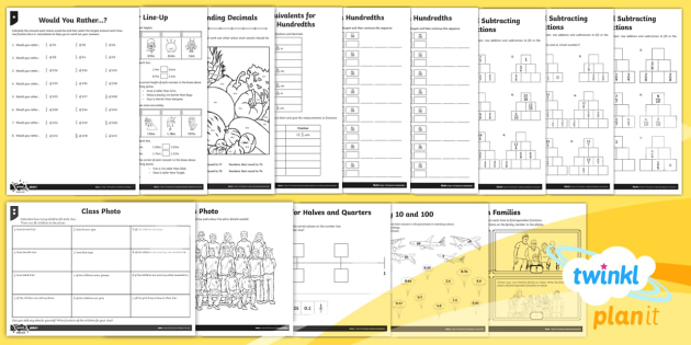 PlanIt Maths Y4 Fractions Home Learning Activity Pack