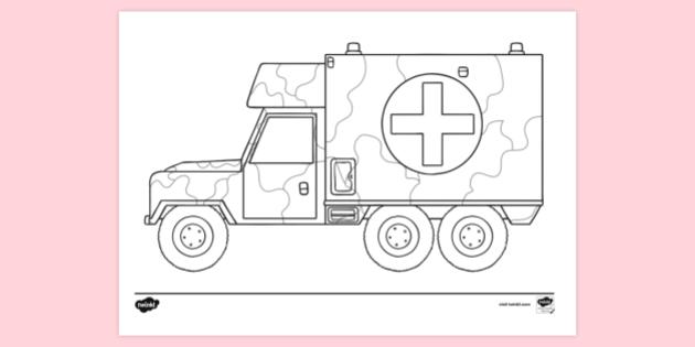 FREE! - Army Vehicles Colouring | Colouring Sheets