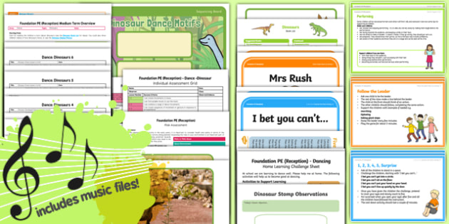 Foundation PE (Reception) - Dance - Dinosaurs Unit Pack