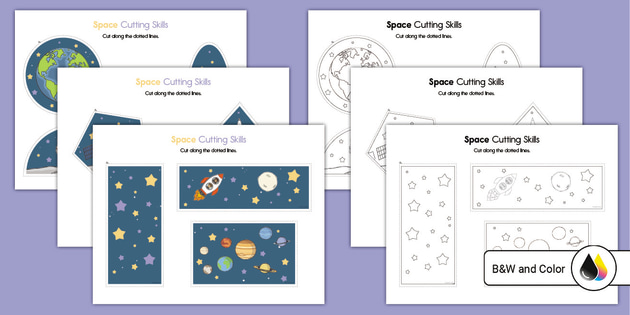 Space Cutting Skills Activity | Twinkl Resources