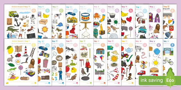 Initial Sounds I Spy A-Z Bumper Activity Pack (teacher made)
