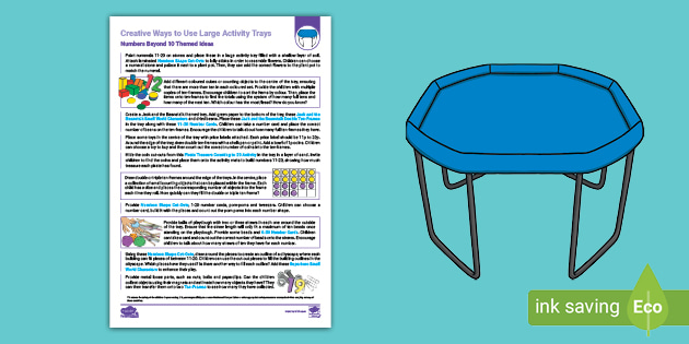 EYFS Activity Tray Numbers Beyond 20-Themed ideas