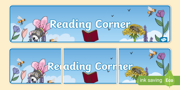 * NEW * Bee Reading Corner Banner (teacher made)