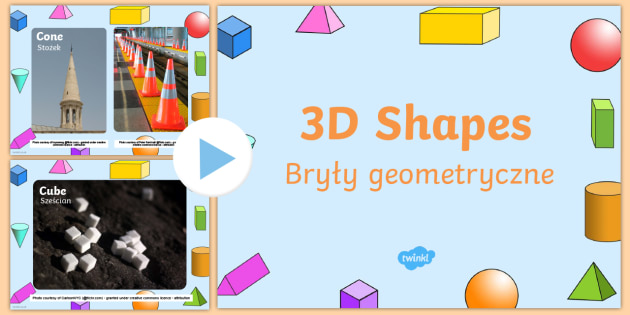 D Shape Photo PowerPoint Polish Translation - English / Polish - 3D Shape