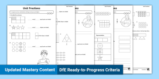 👉 Unit Fractions: Differentiated Maths Activity Sheet