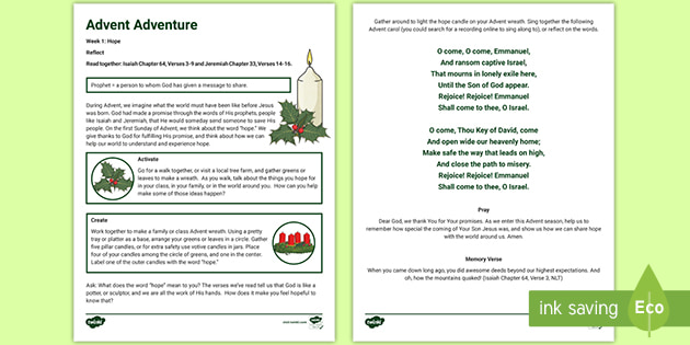 Advent Week one: Teaching About Hope - Twinkl