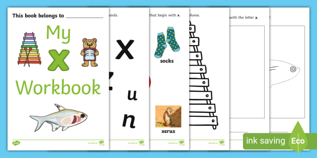 My Letter 'x' Workbook (K1) (teacher made)