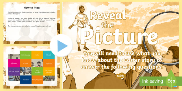 The Easter Story Reveal the Picture PowerPoint