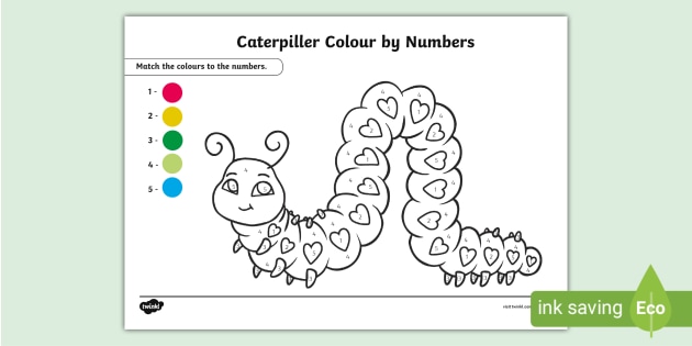 FREE! - Caterpillar Colour by Number (teacher made)